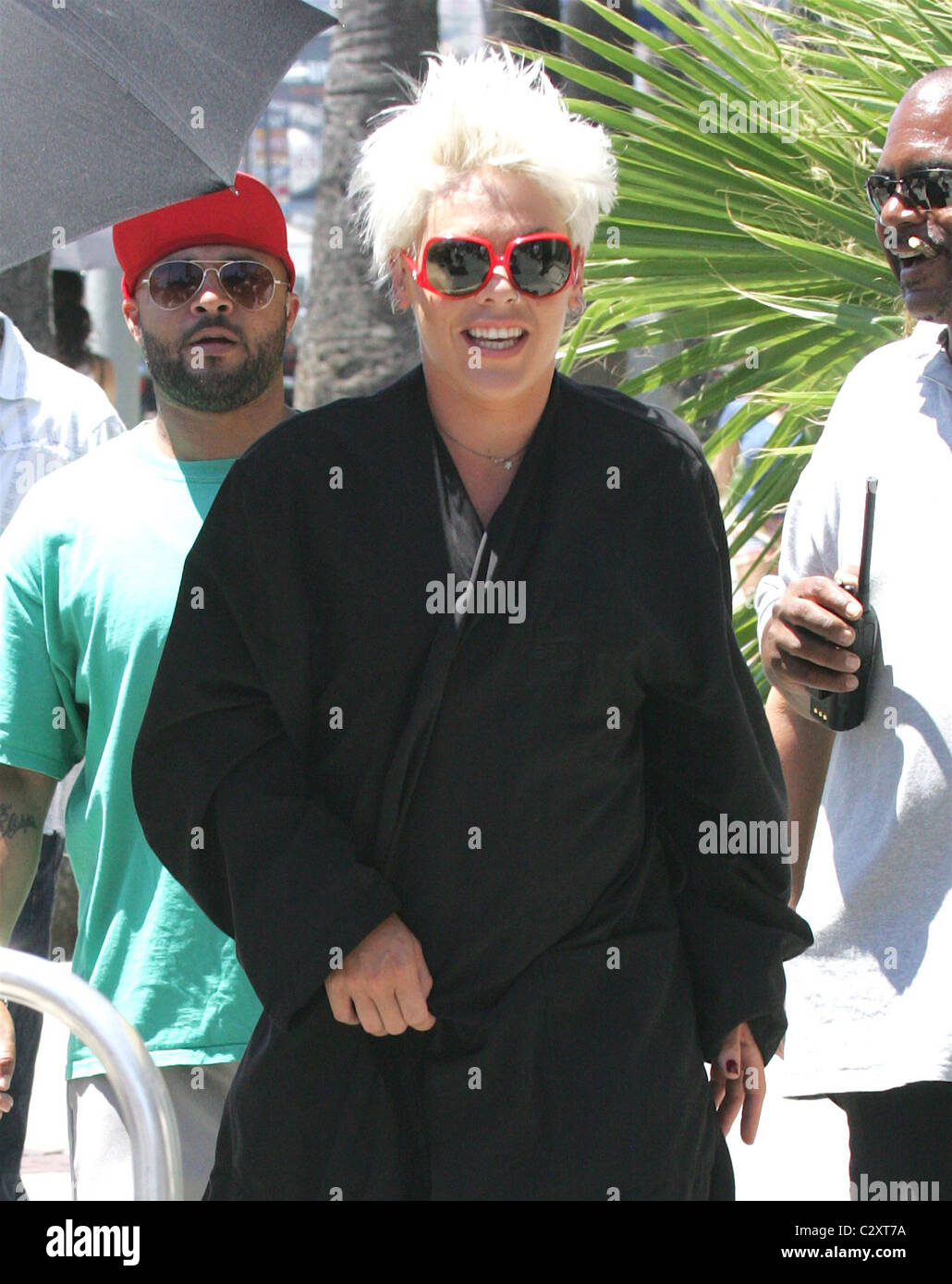 Pink (aka Alicia Moore) on the set of her upcoming music video filming ...
