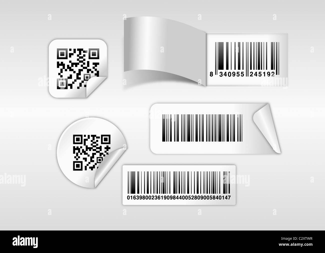 barcode and QR code Stock Photo - Alamy