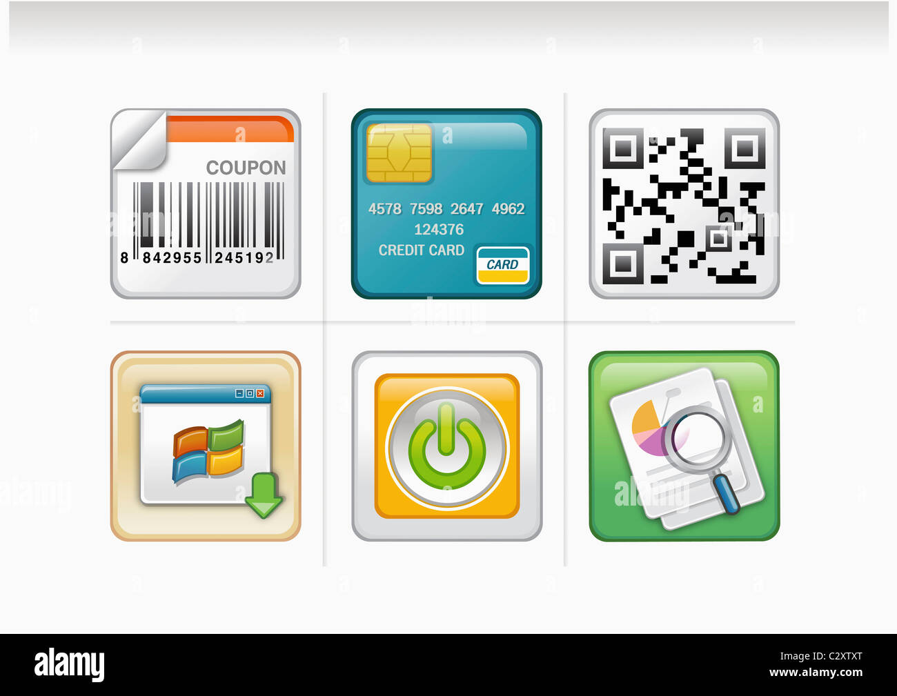 various types of widget icon Stock Photo - Alamy