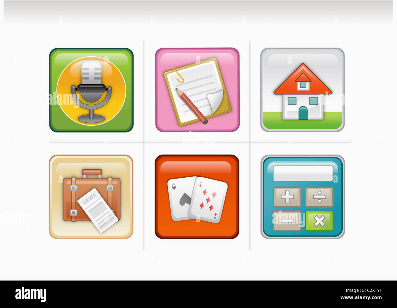 various types of widget icon Stock Photo - Alamy