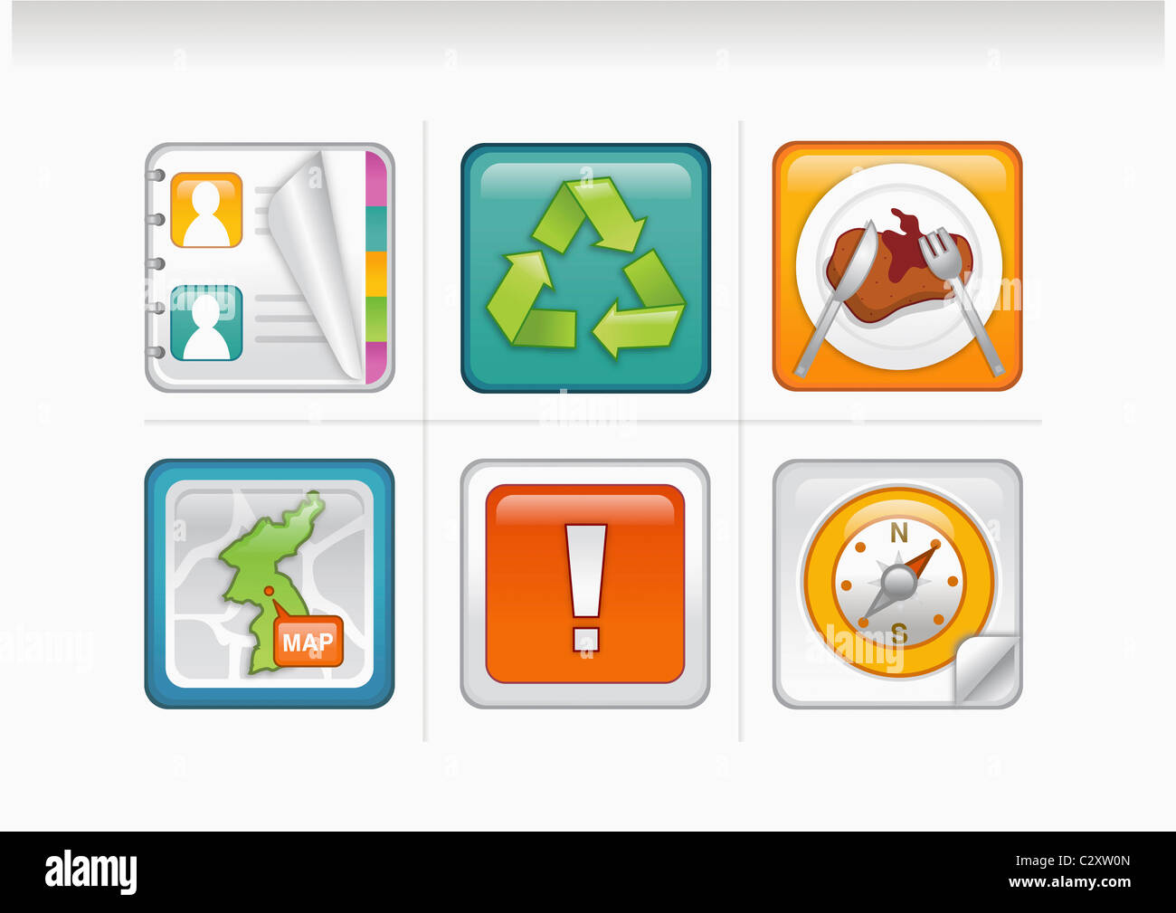 various types of widget icon Stock Photo - Alamy