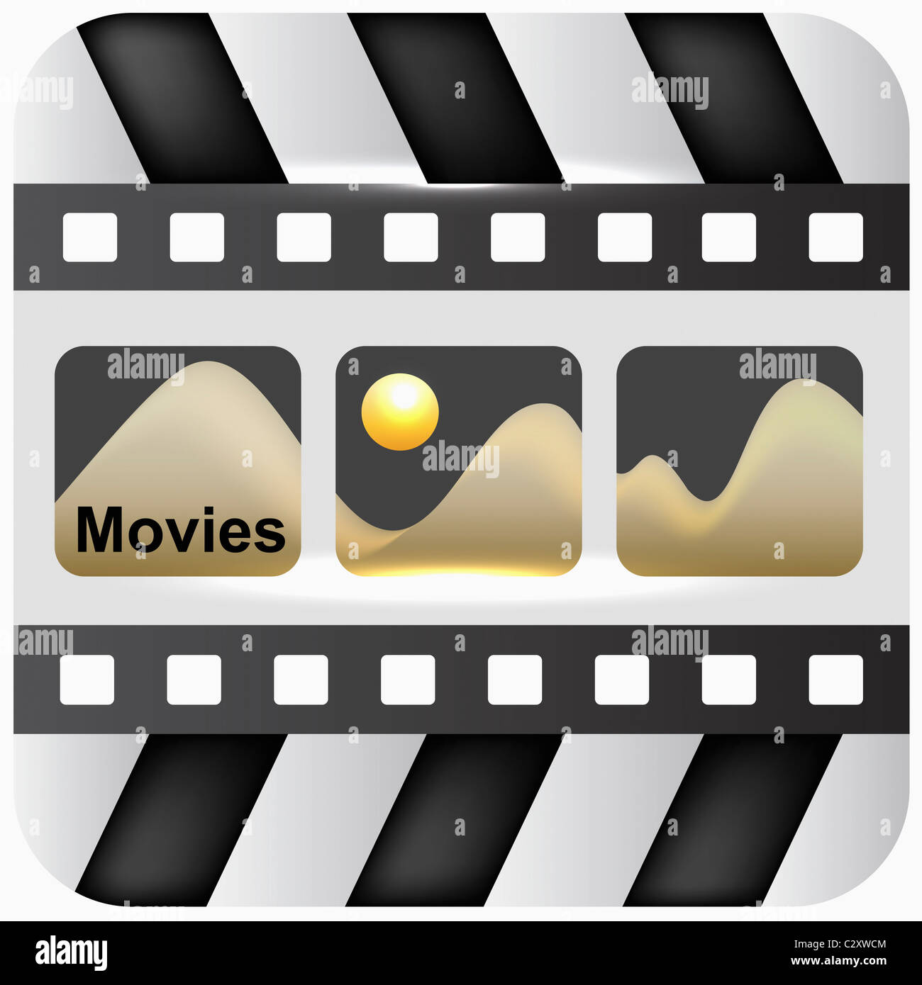 application icon of motion picture films Stock Photo - Alamy