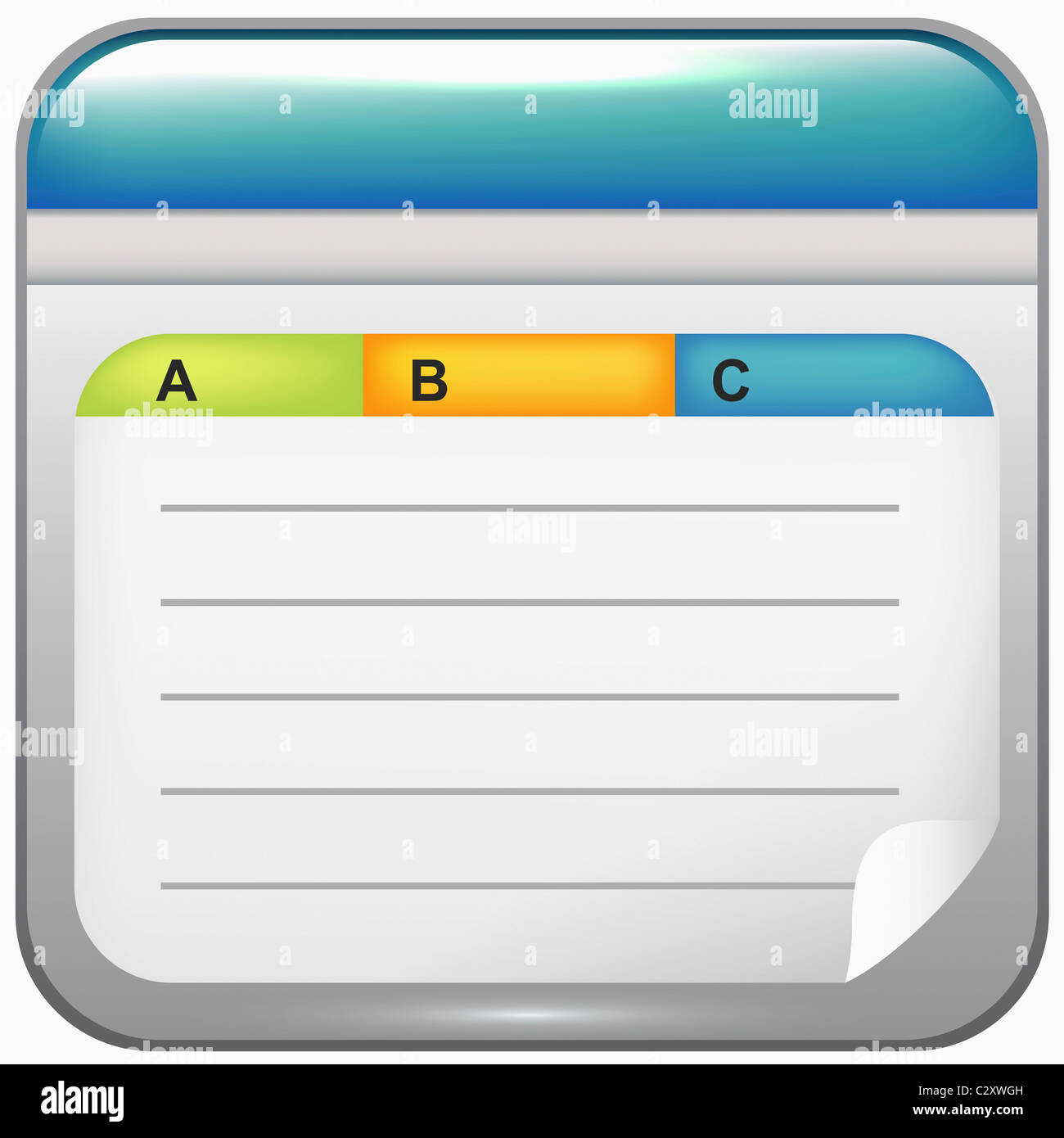 application icon of document folder Stock Photo - Alamy