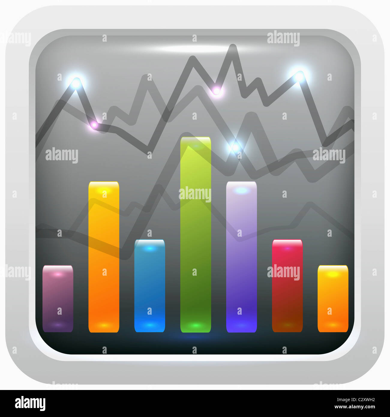 application icon of colorful graph Stock Photo - Alamy