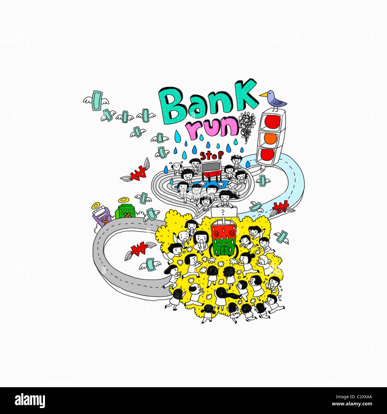 stopping bank run Stock Photo - Alamy