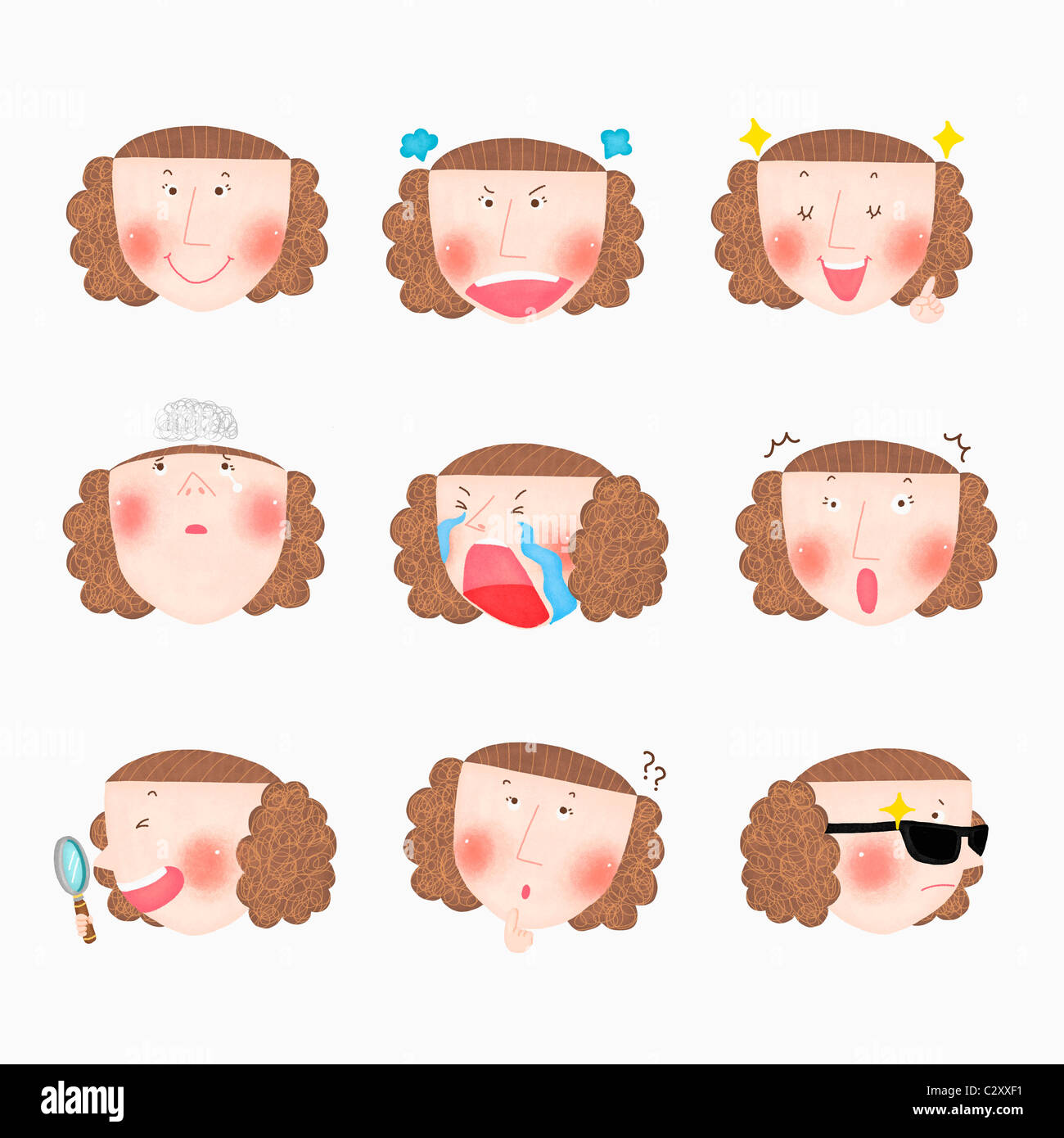 various types of expression Stock Photo - Alamy