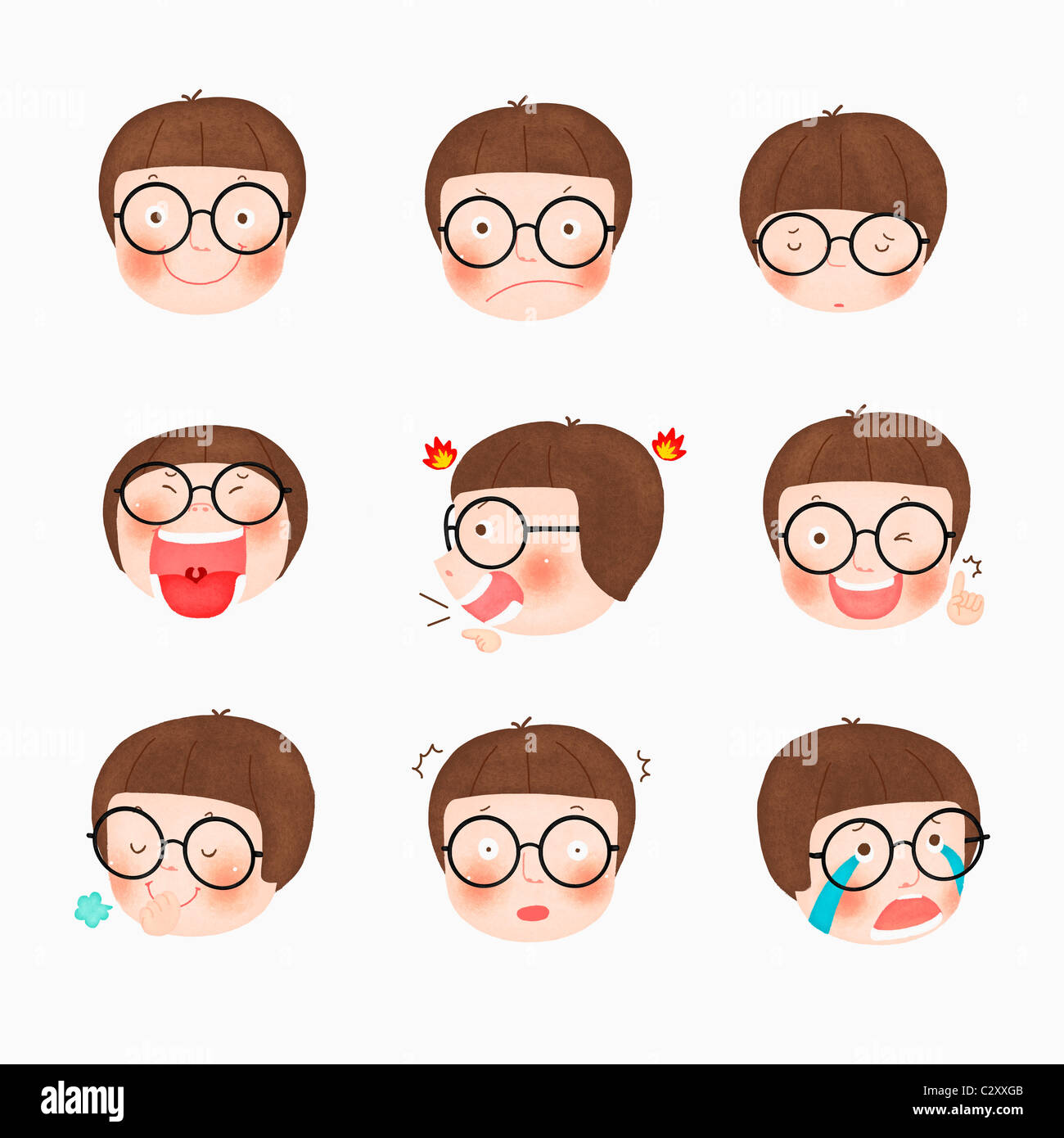 various types of expression Stock Photo - Alamy