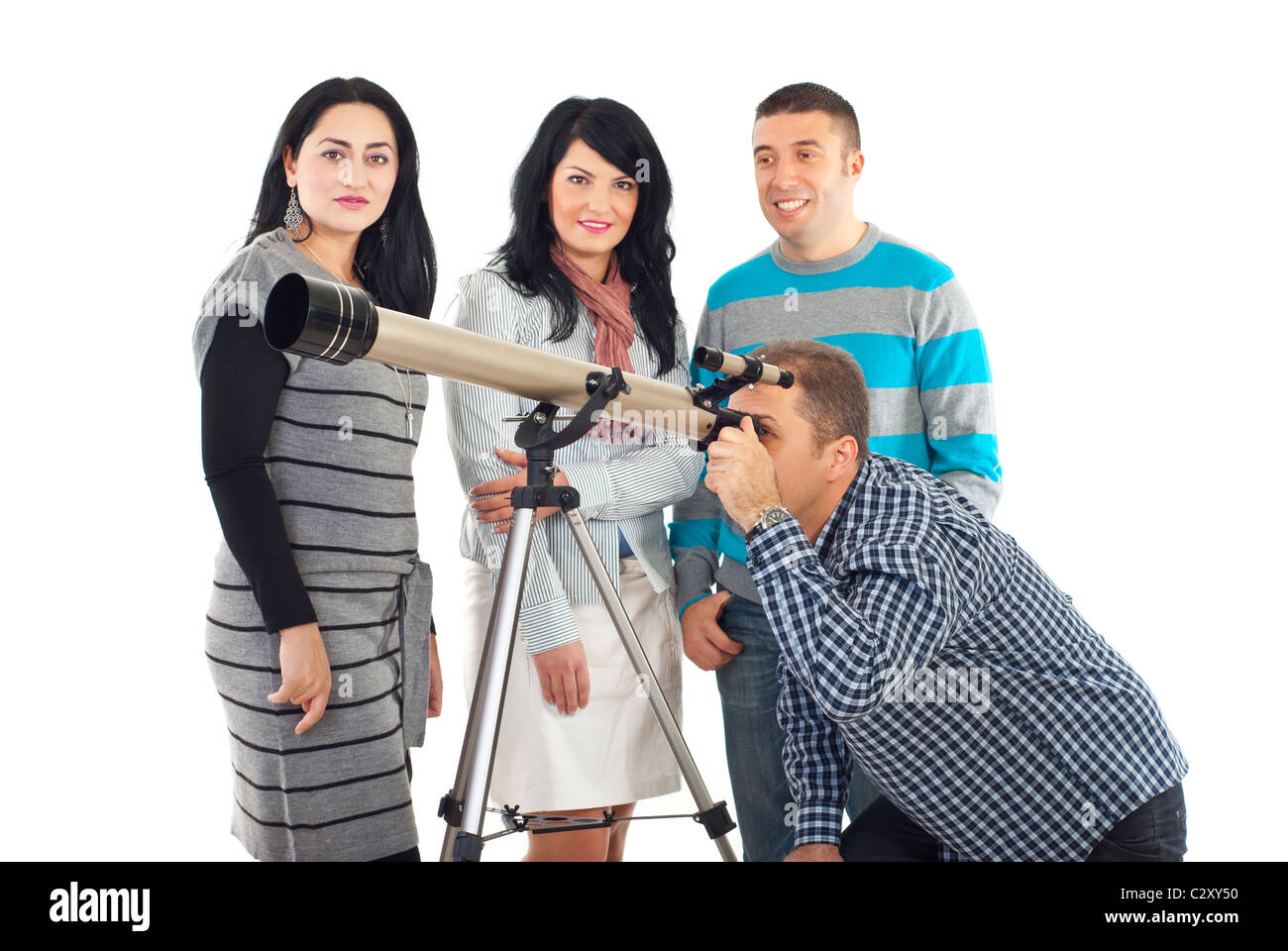 Happy women man having fun Cut Out Stock Images & Pictures - Alamy