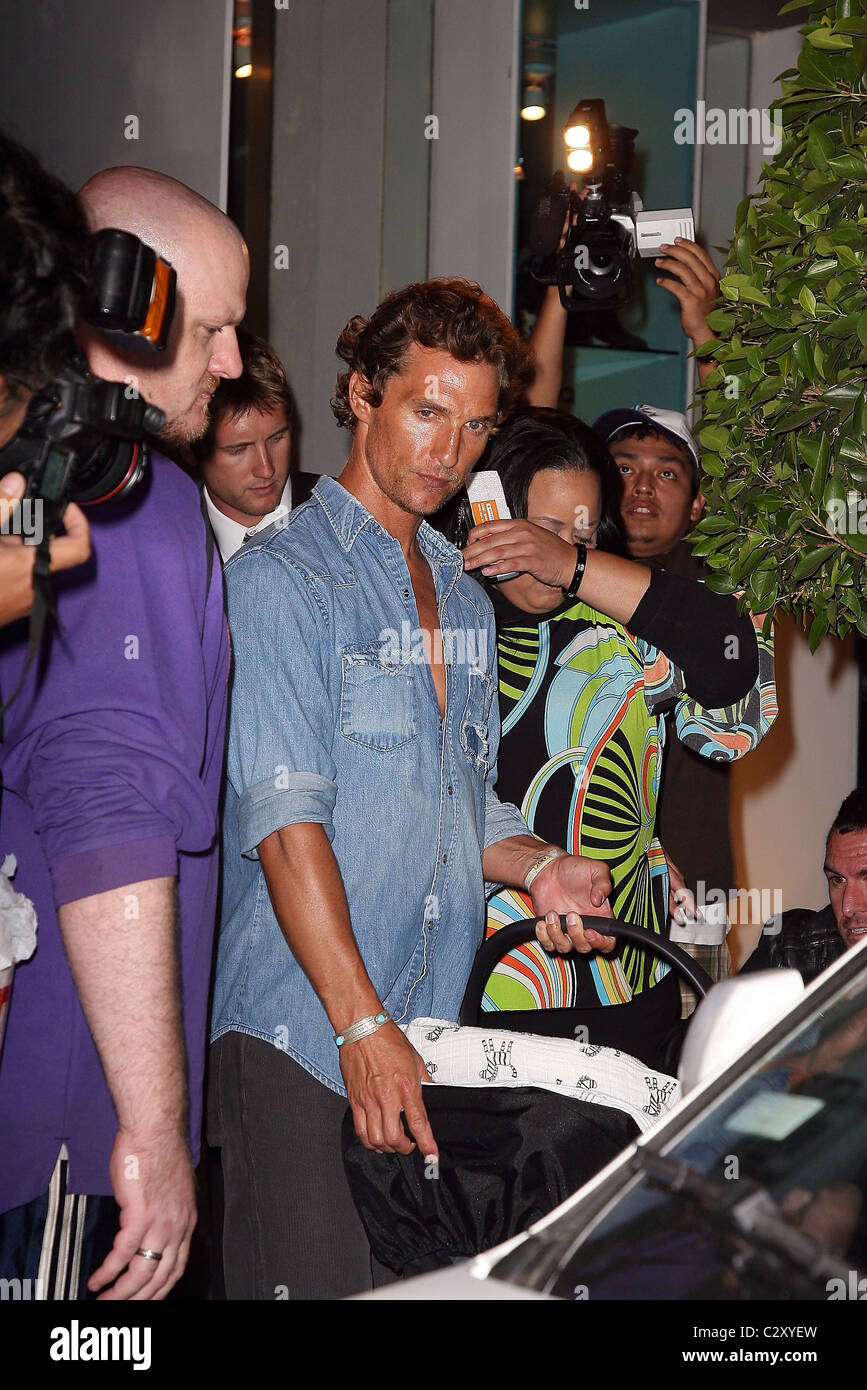 Matthew Mcconaughey and baby Levi The Camila Alves launch of her Muxo ...