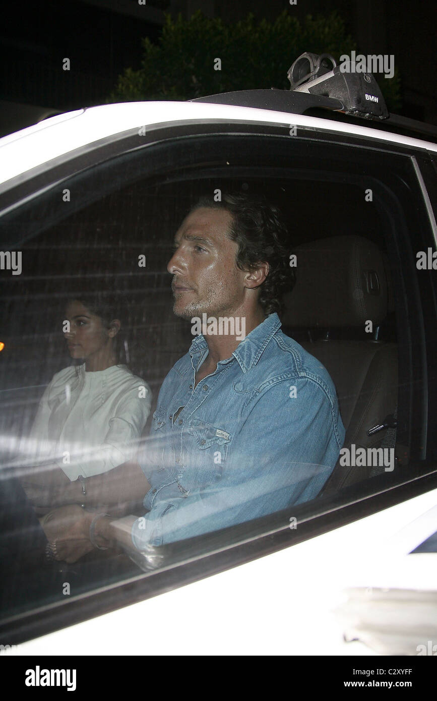 Matthew McConaughey and Camilla Alvez arriving at the Camila Alves ...