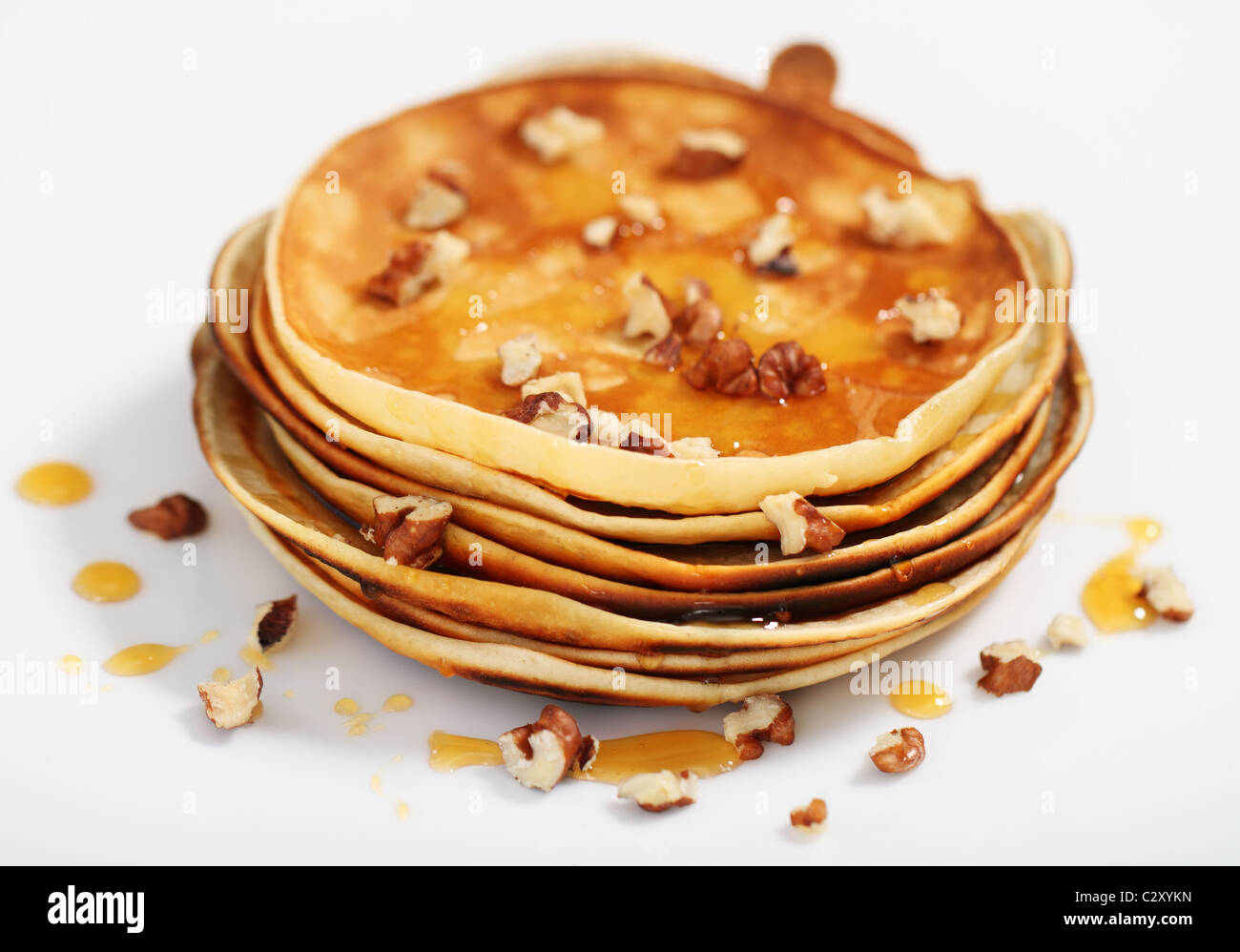Pancake with nuts Stock Photo - Alamy