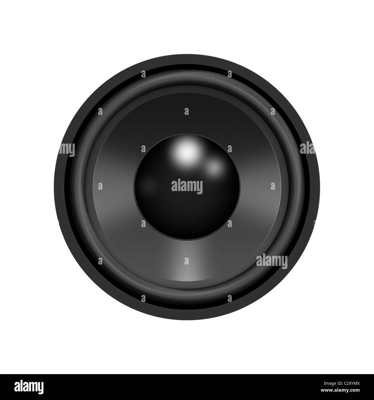 Music stereo speaker isolated on a white background with clipping path ...