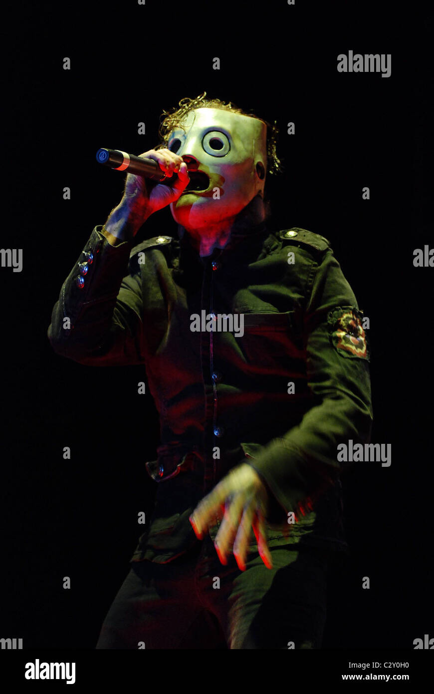 Grammy award-winning band Slipknot perform at the 2008 Rockstar Energy Drink Mayhem Festival ...