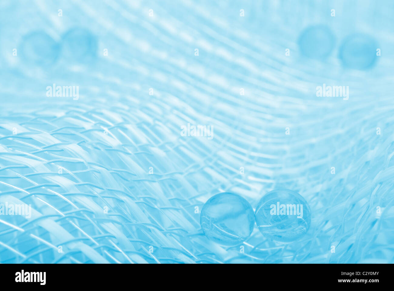 blue abstract balls on network. Macro Stock Photo - Alamy