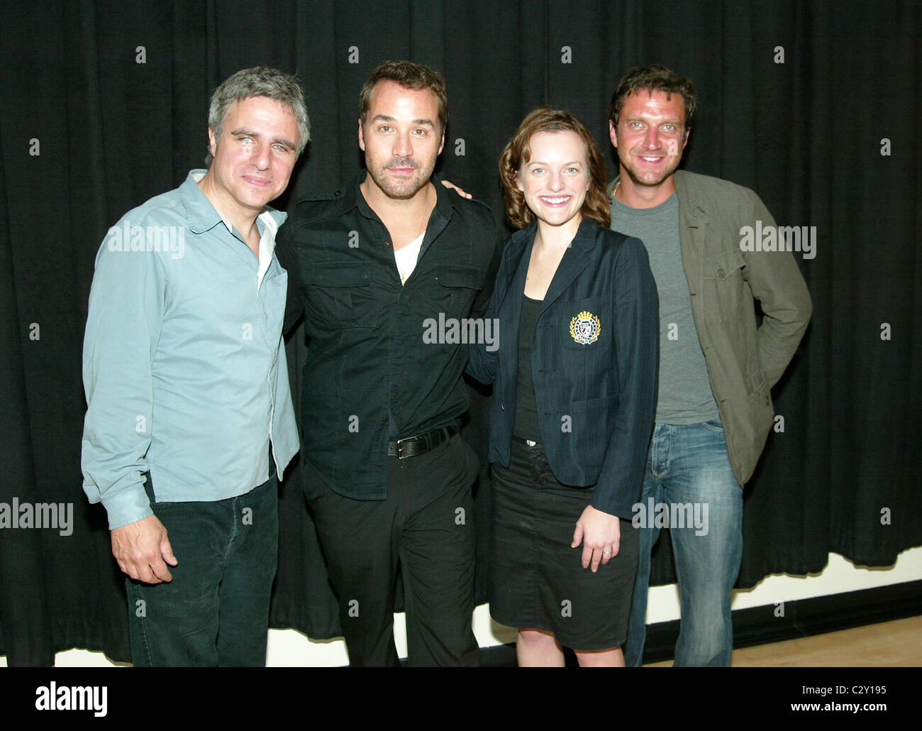 Neil Pepe, Jeremy Piven, Elisabeth Moss and Raul Esparza press junket ...