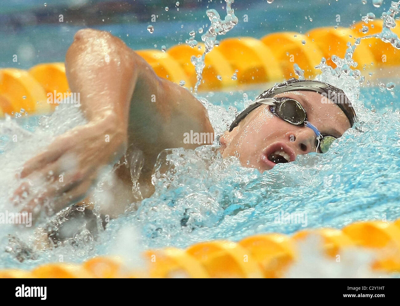 Sara Isakovic Slovenia team member swimming in the 200m Freestyle ...