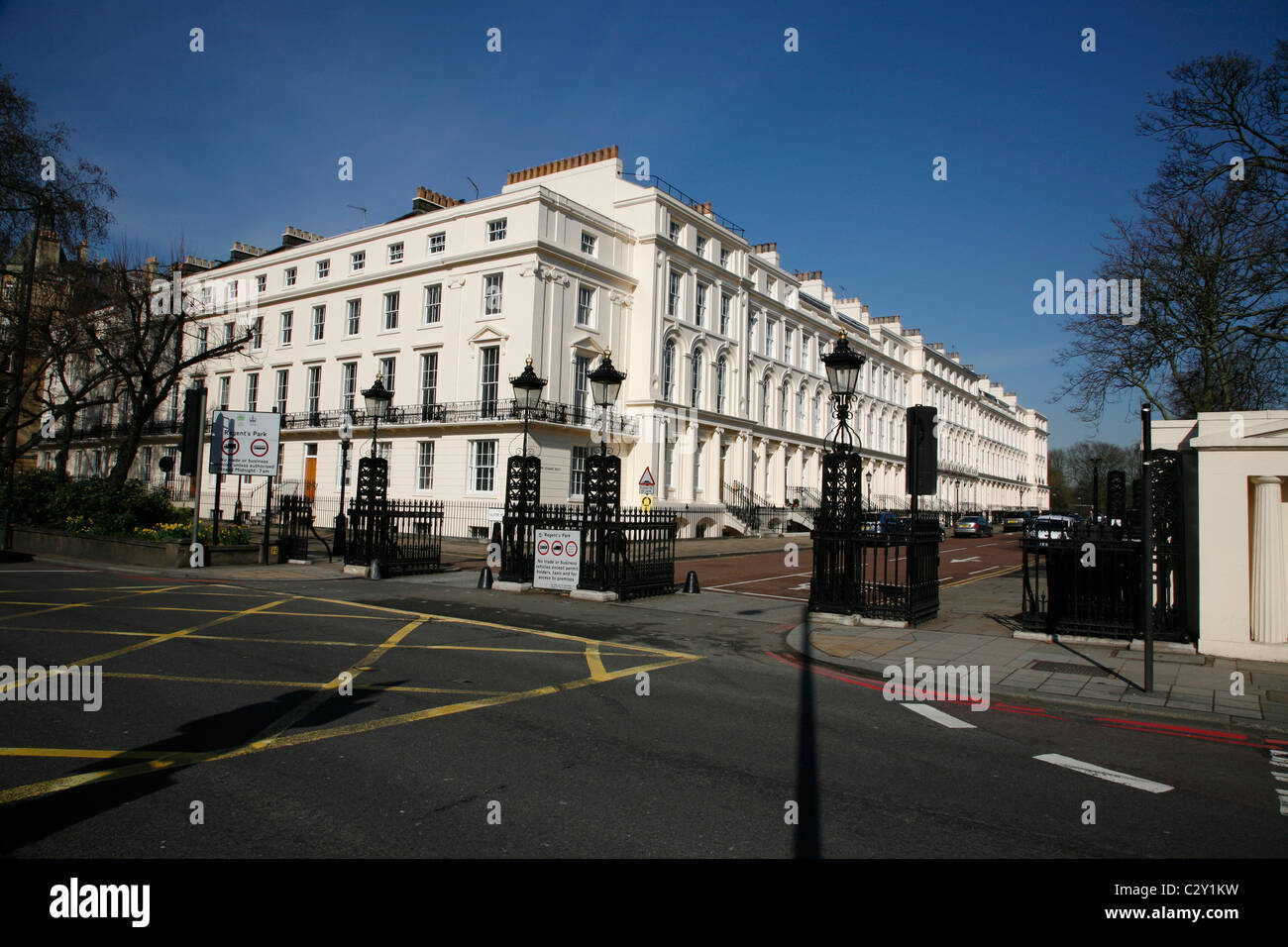 View across the Marylebone Road to Park Square West, Marylebone, London ...