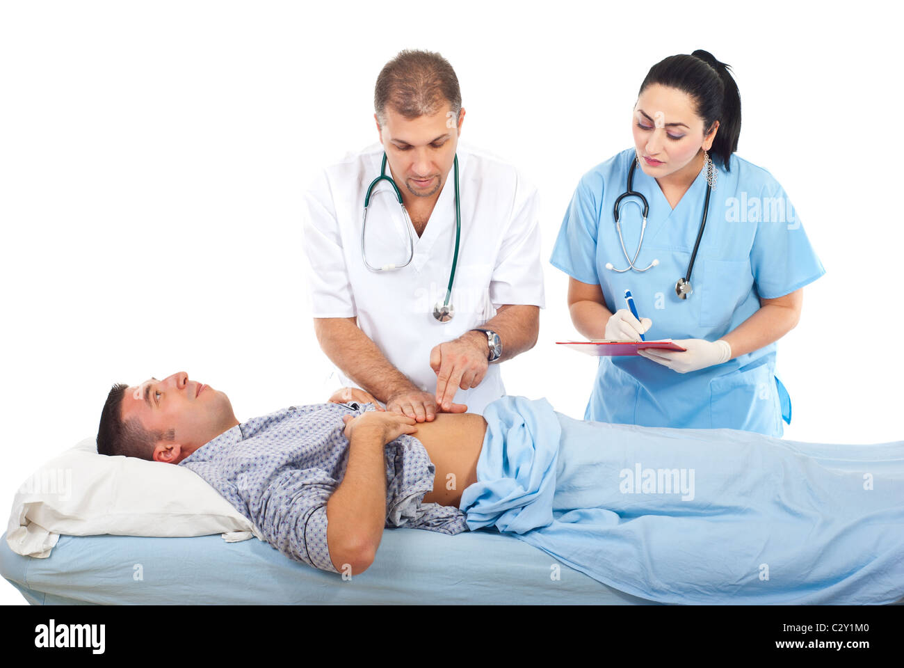 Woman doctor stomach palpation High Resolution Stock Photography and ...
