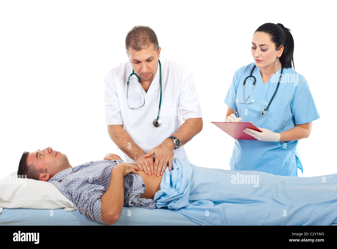 Woman doctor stomach palpation High Resolution Stock Photography and ...