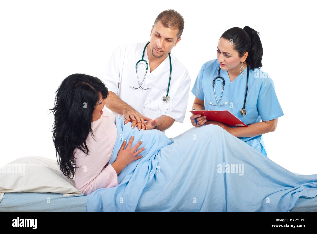 Woman contractions nurse hi-res stock photography and images - Alamy