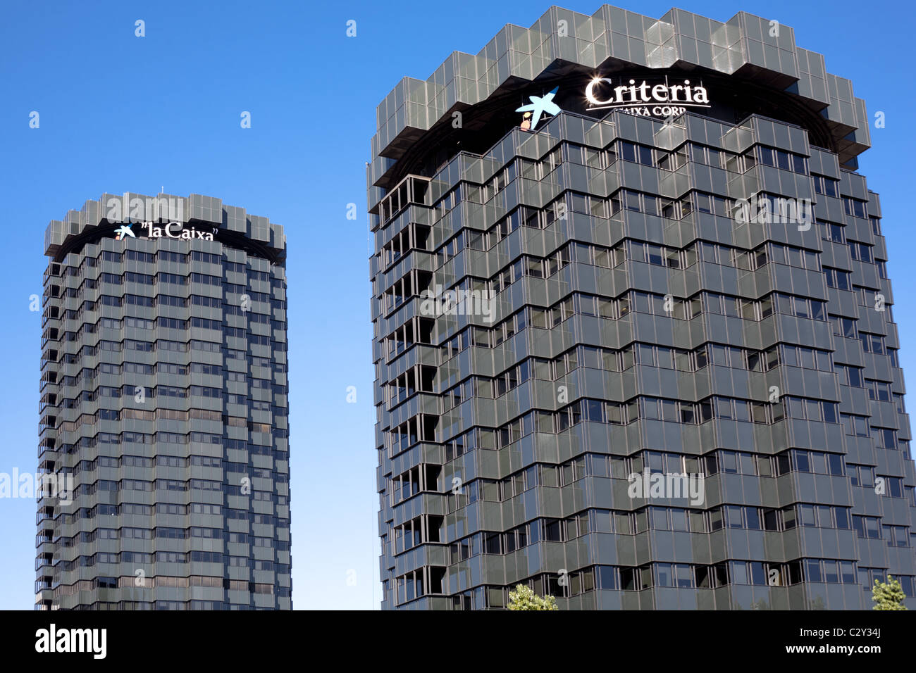 "La caixa" building in Av. Diagonal, Barcelona Stock Photo - Alamy