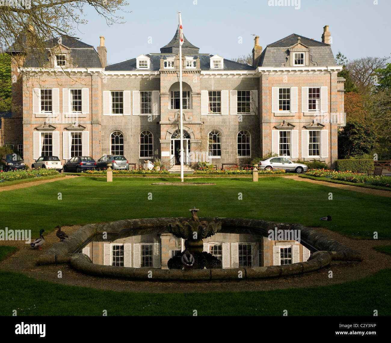 Saumarez house gardens Castel Guernsey Channel Islands Stock Photo - Alamy