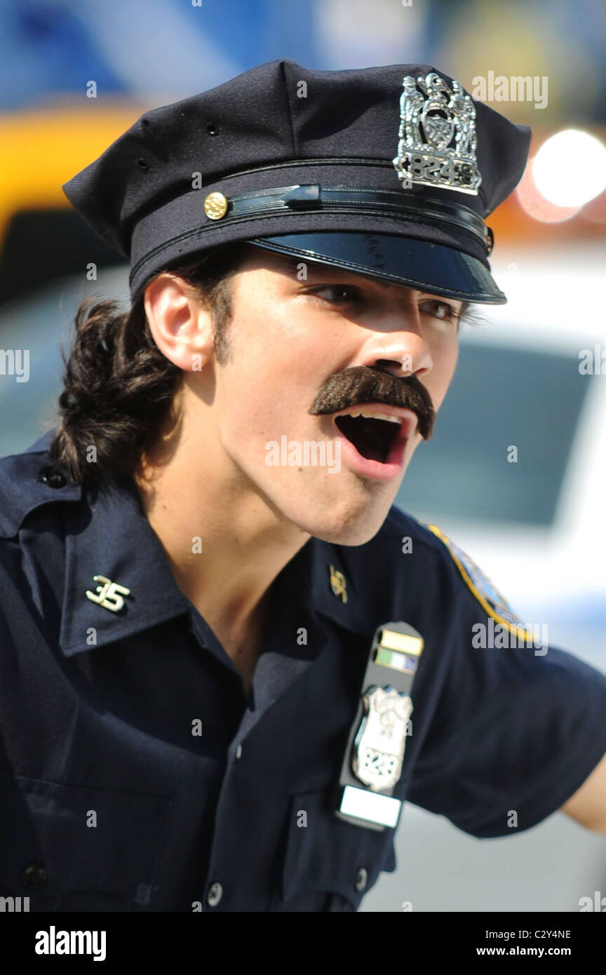 Joe Jonas of the Jonas Brothers on the set of his upcoming untitled 3-D ...