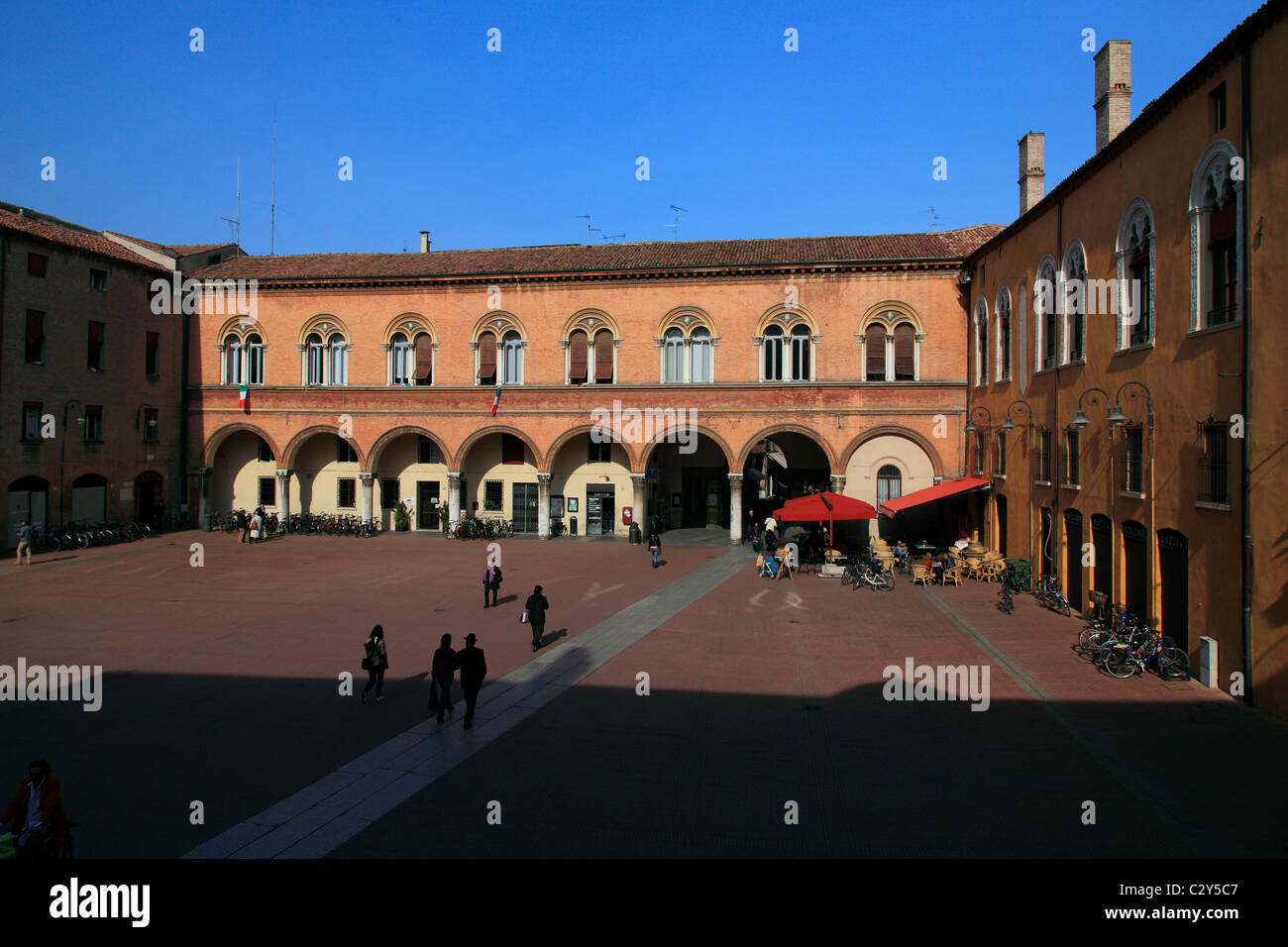Italy, Ferrara,Piazza del municipio Stock Photo - Alamy
