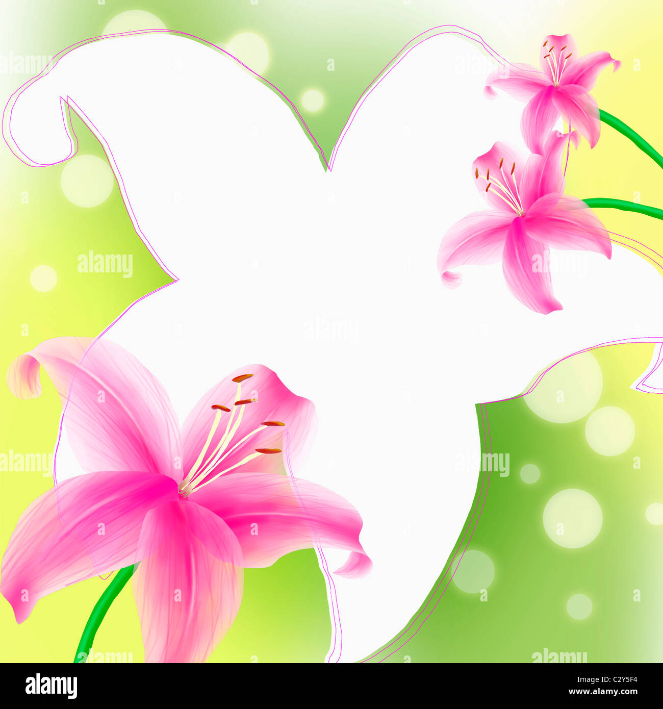 spring flower letter papers Stock Photo - Alamy
