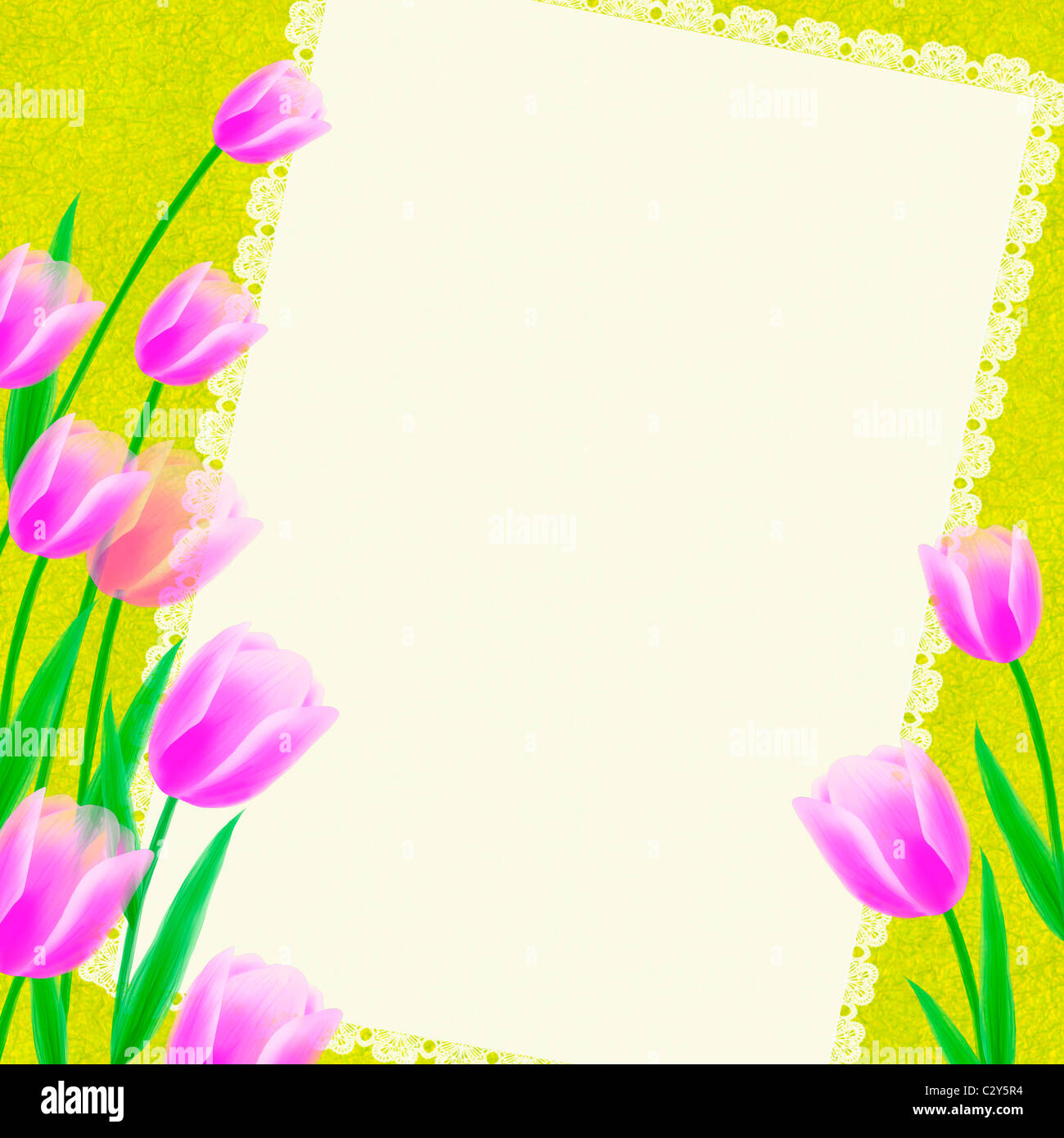 spring flower letter papers Stock Photo - Alamy
