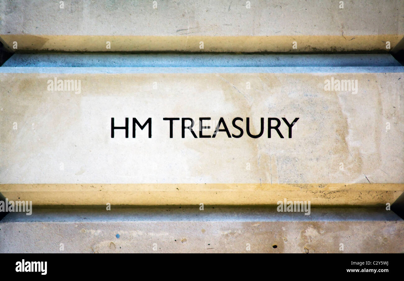 HM Treasury Sign Stock Photo - Alamy