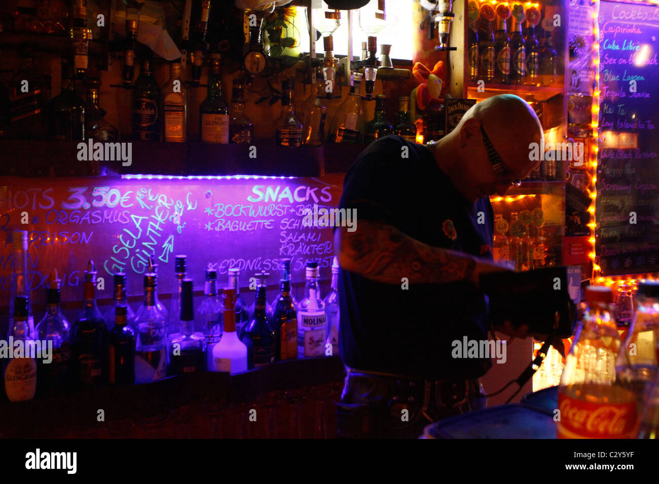 Bar scene in Leipzig Saxony Germany Stock Photo - Alamy