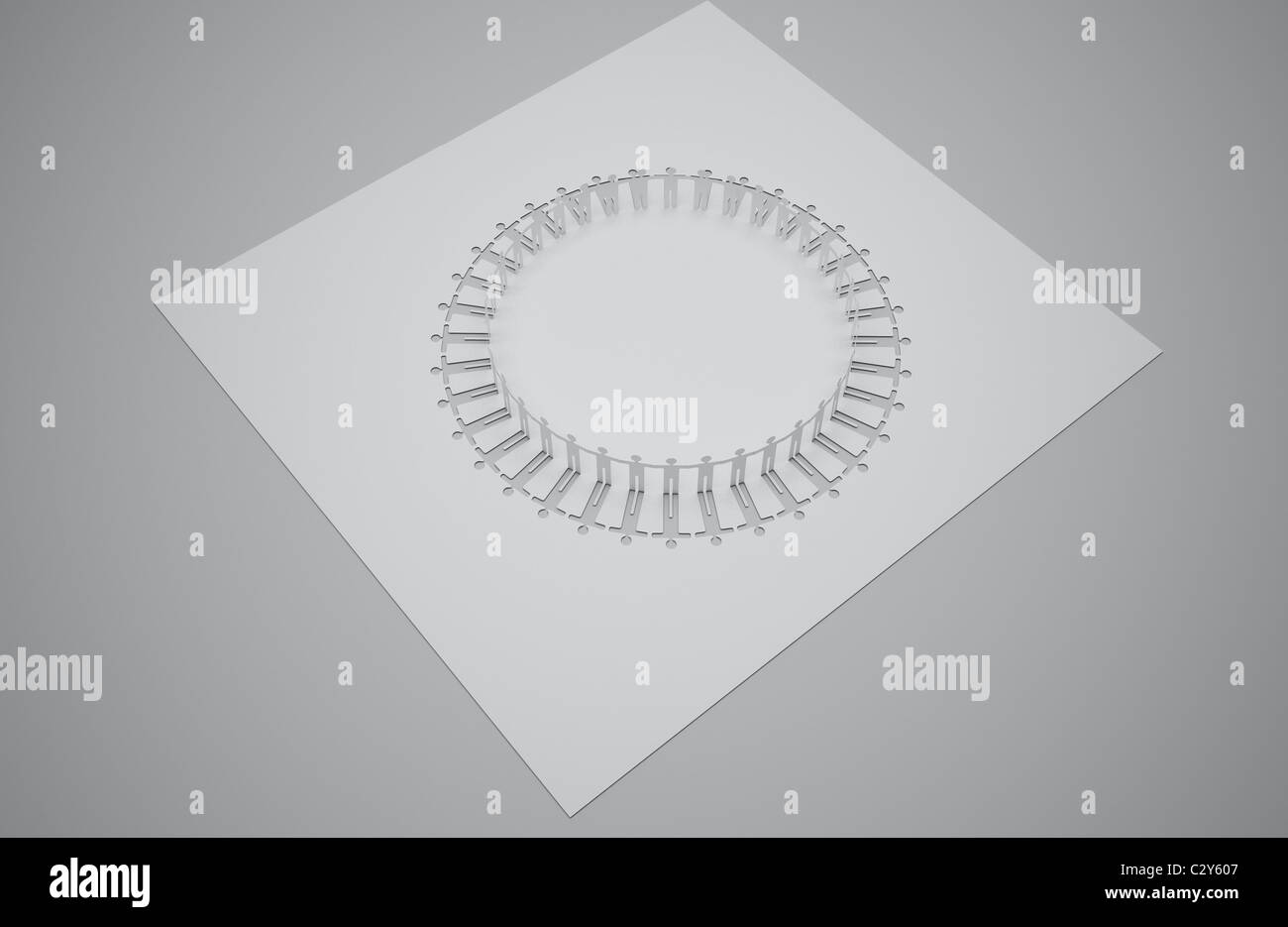papercraft people holding hands together Stock Photo - Alamy