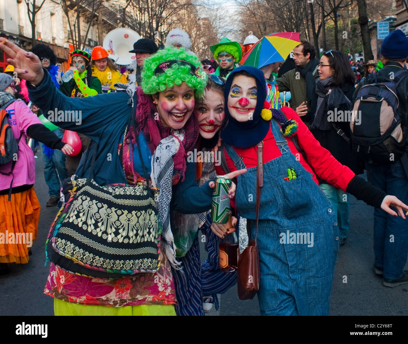 Paris, France, French Teenager Women Friends Celebrating Traditional ...