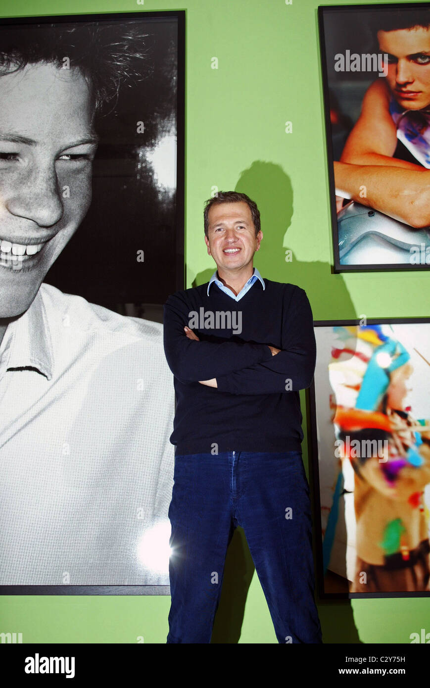 Mario Testino, celebrity and royal photographer, at an exhibition of ...