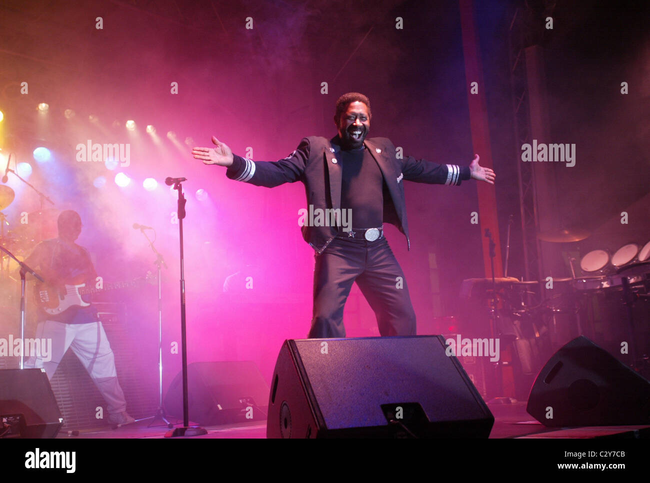 William King Jr. aka Wak The Commodores perform at the Ronald Reagan ...