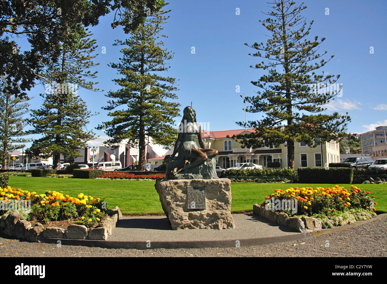 "Pania of the Reef" Maori maiden statue, Marine Parade Gardens, Marine ...