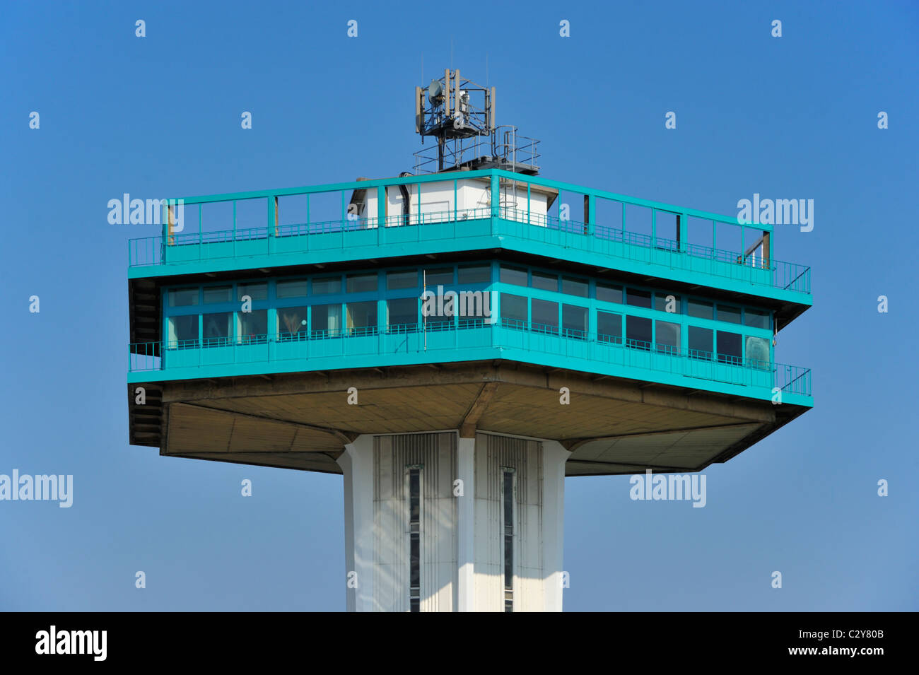 Observation tower and restaurant. Forton Service Station, M6 Motorway ...