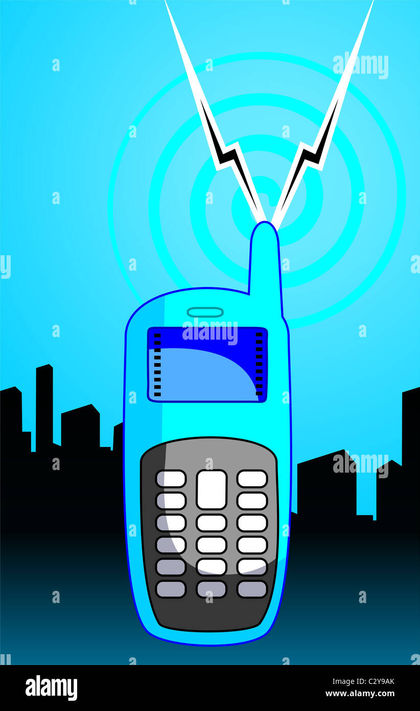 mobile phone transmitting Stock Photo - Alamy