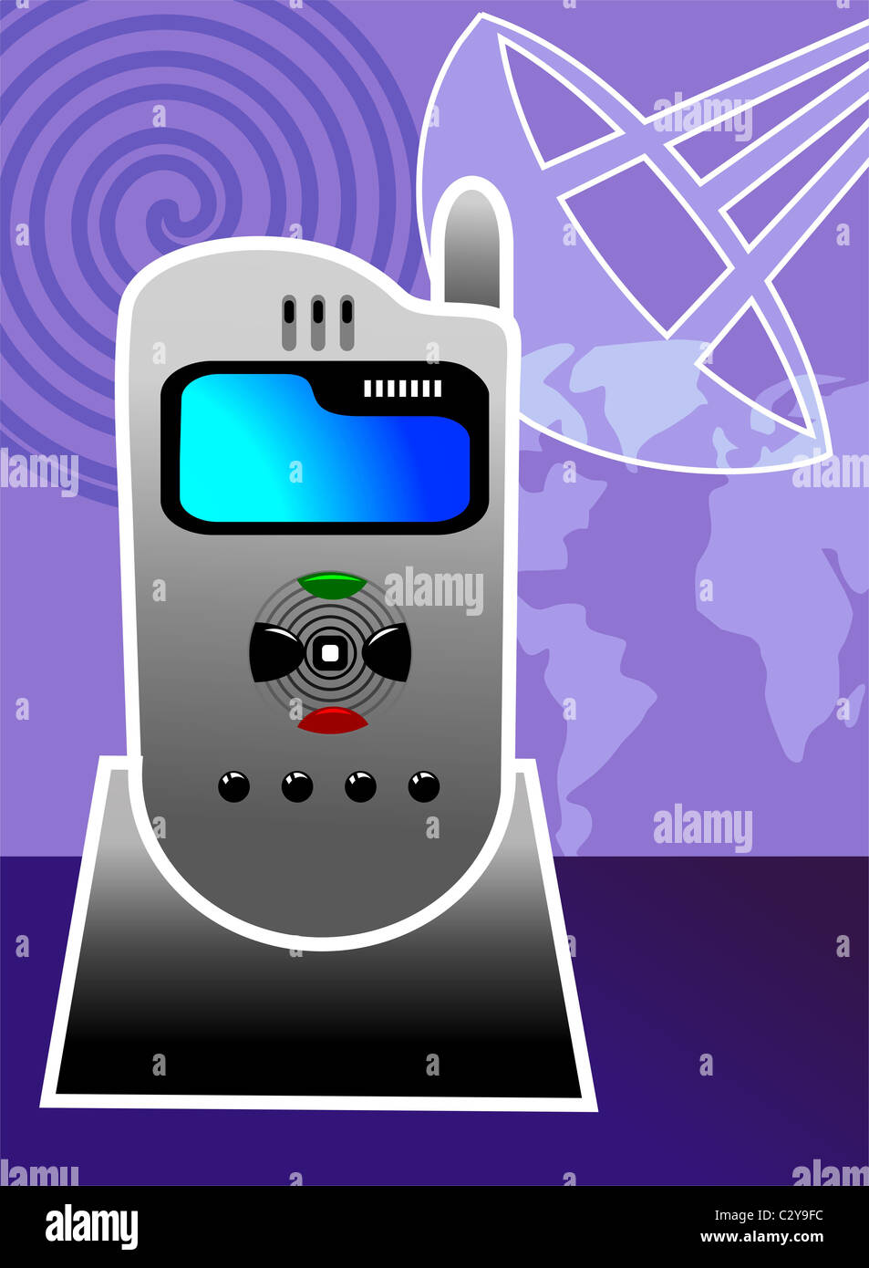 mobile phone with dish antenna Stock Photo - Alamy