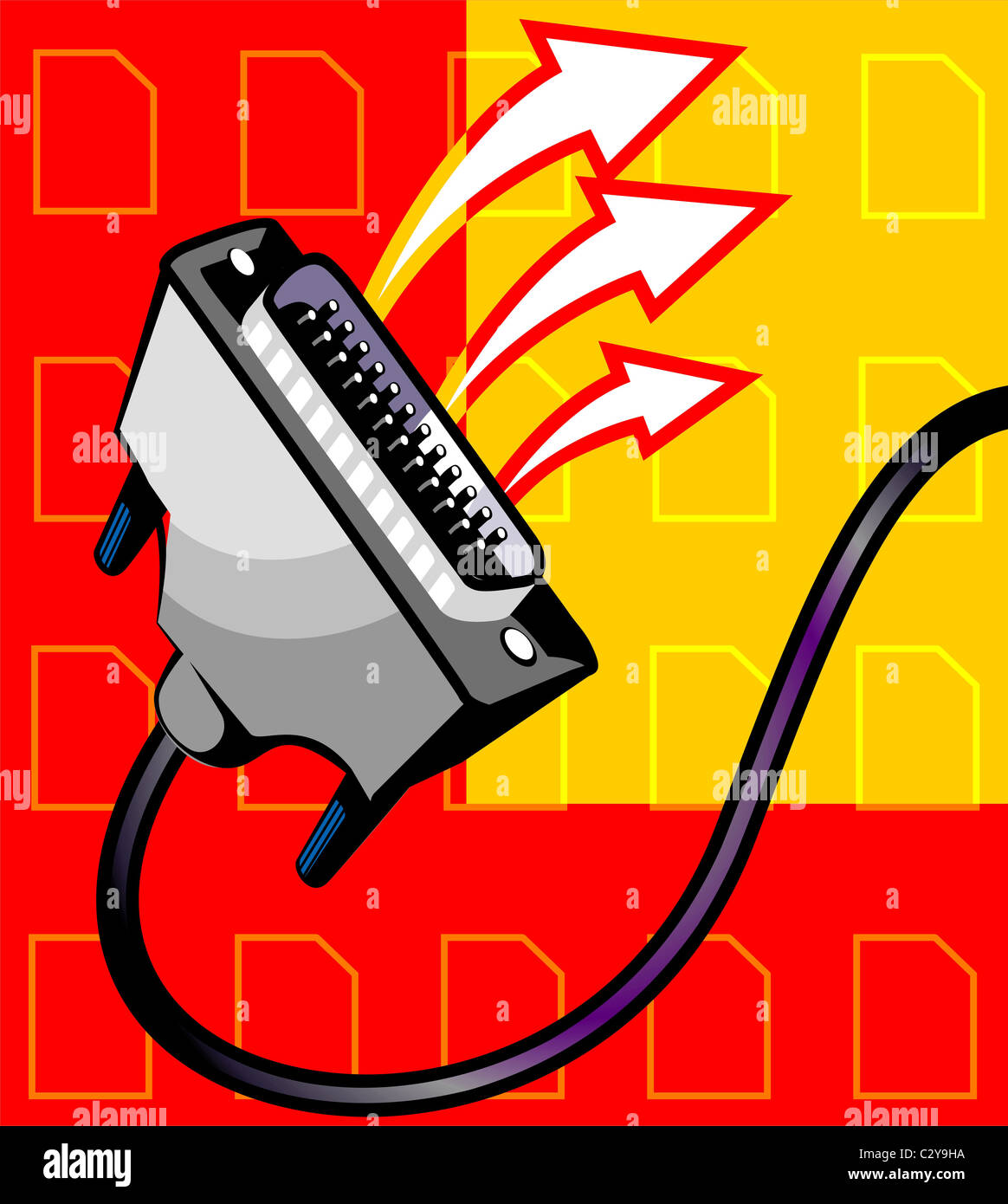 data cable with arrows Stock Photo - Alamy