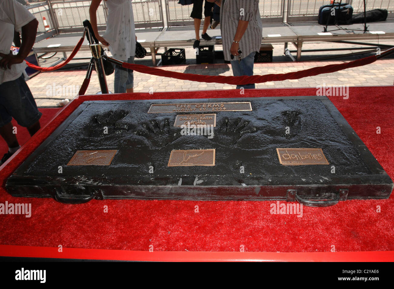 Handprints The Germs are inducted into Hollywood's Rockwalk Los Angeles ...