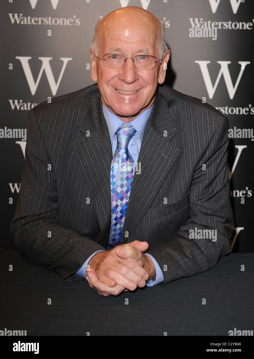 Sir Bobby Charlton signs copies of his new autobiography 'My England ...