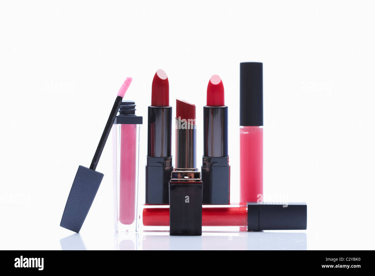 various lip color cosmetics Stock Photo - Alamy