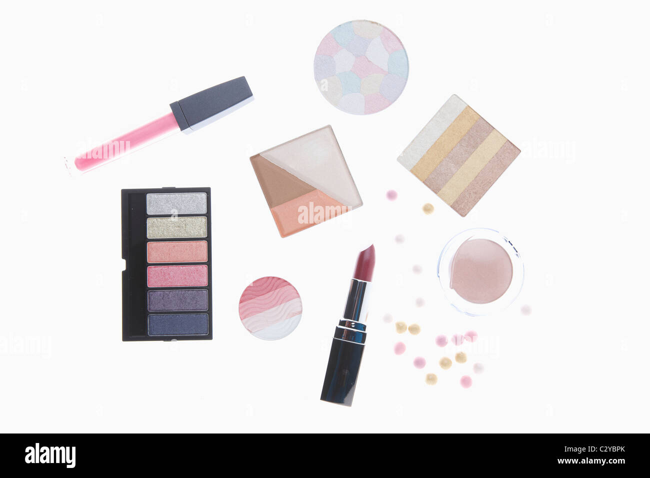 various types of color makeup cosmetics and tools Stock Photo - Alamy