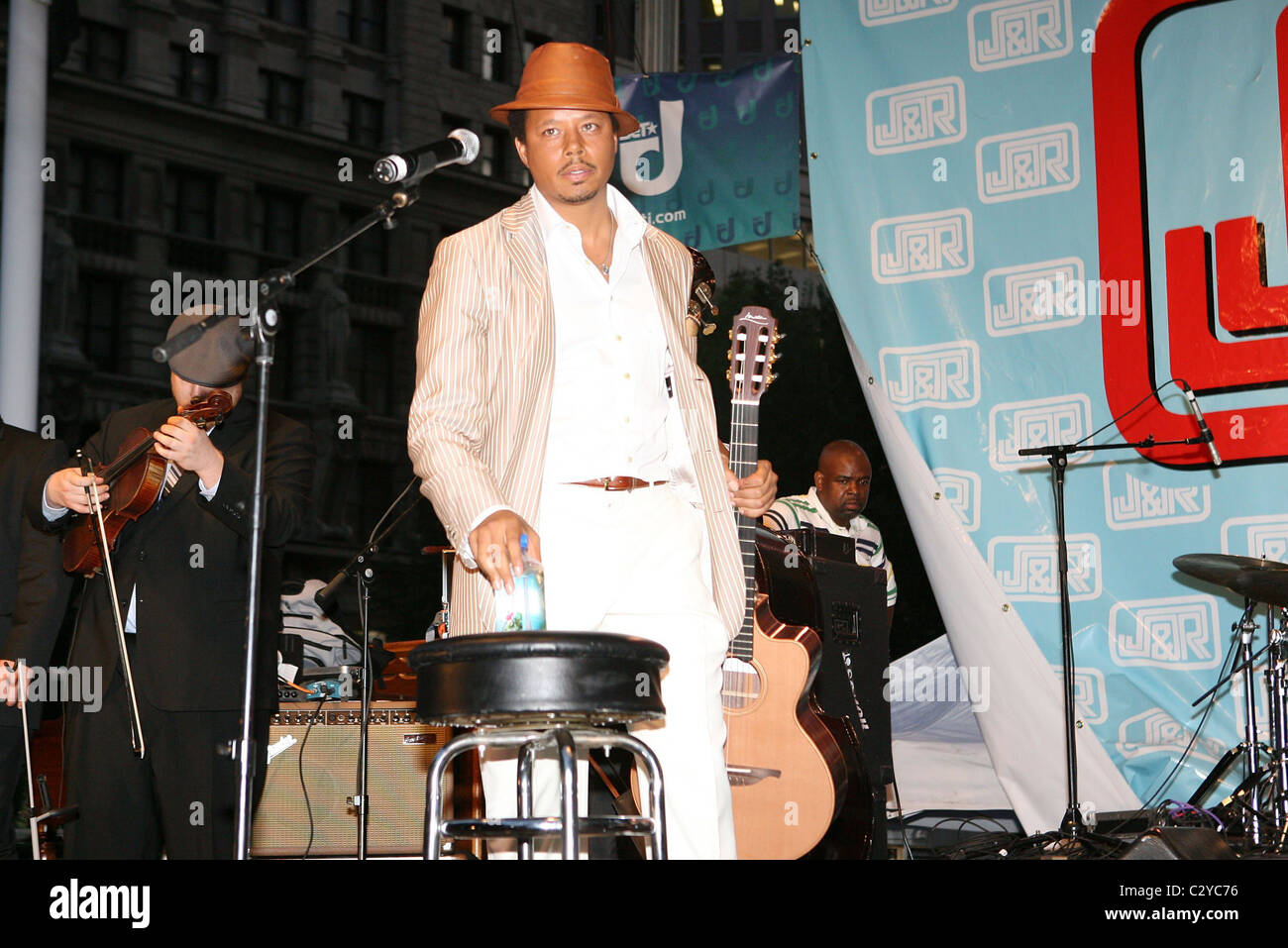 Terrence Howard performing at the J & R Musicfest at City Hall Park New ...