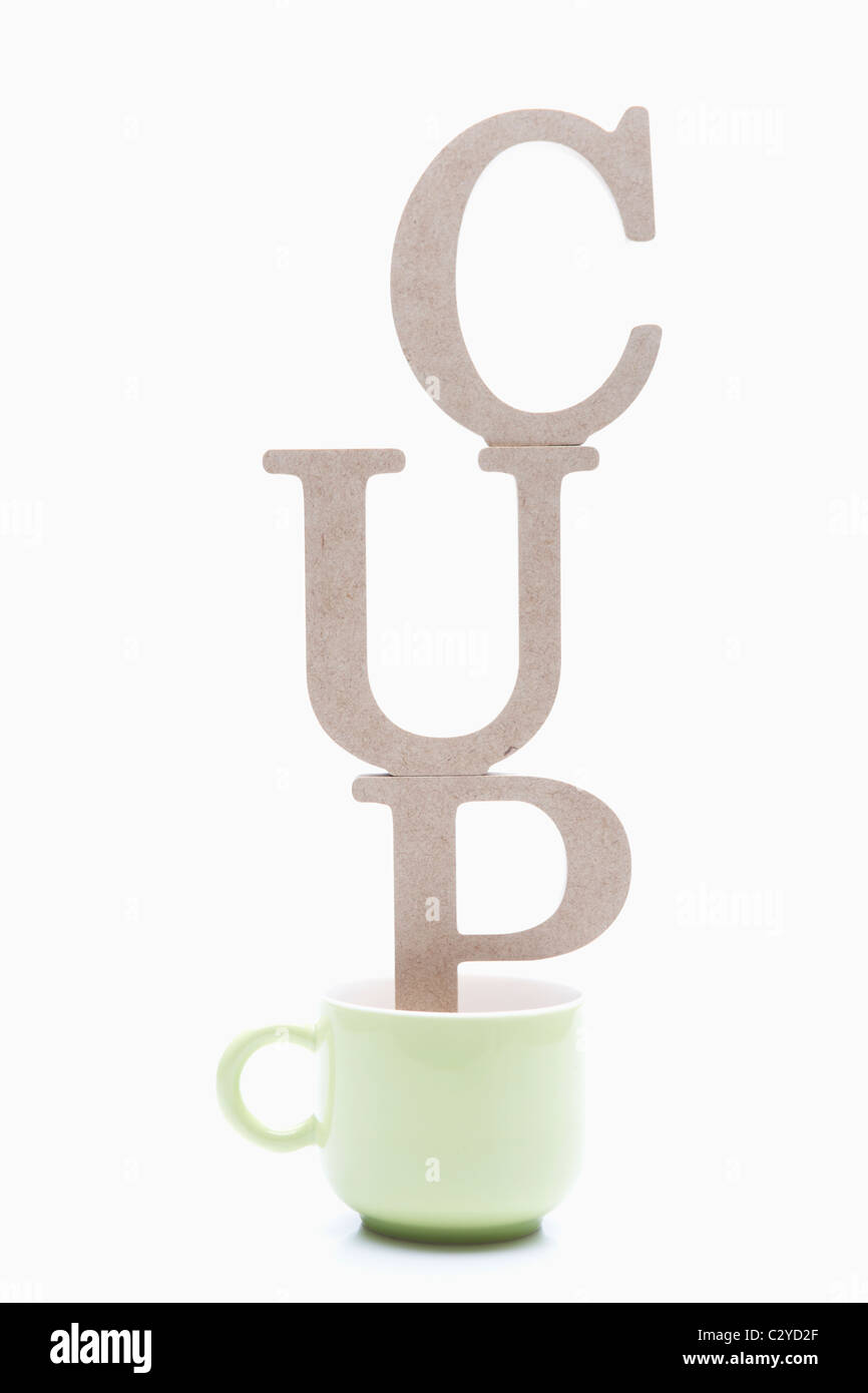 english education letter of cup Stock Photo - Alamy