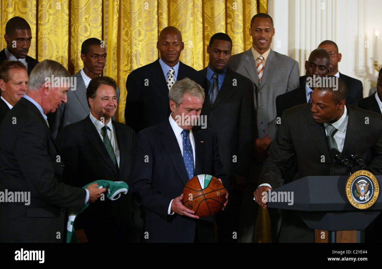 President George W. Bush pays tribute to the Celtics' 17th NBA ...