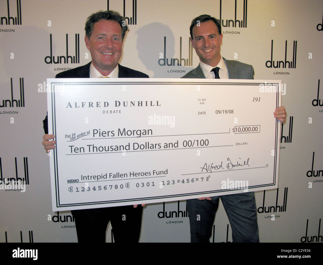 Piers Morgan and Julien Dumont Alfred Dunhill debate at the newly ...