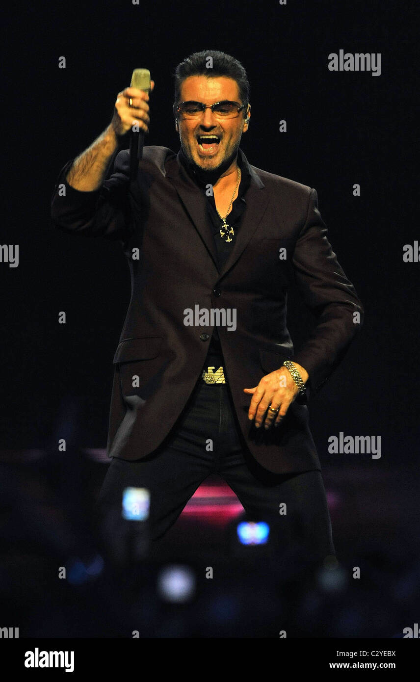 George Michael performs his last concert at Earls Court London, England ...